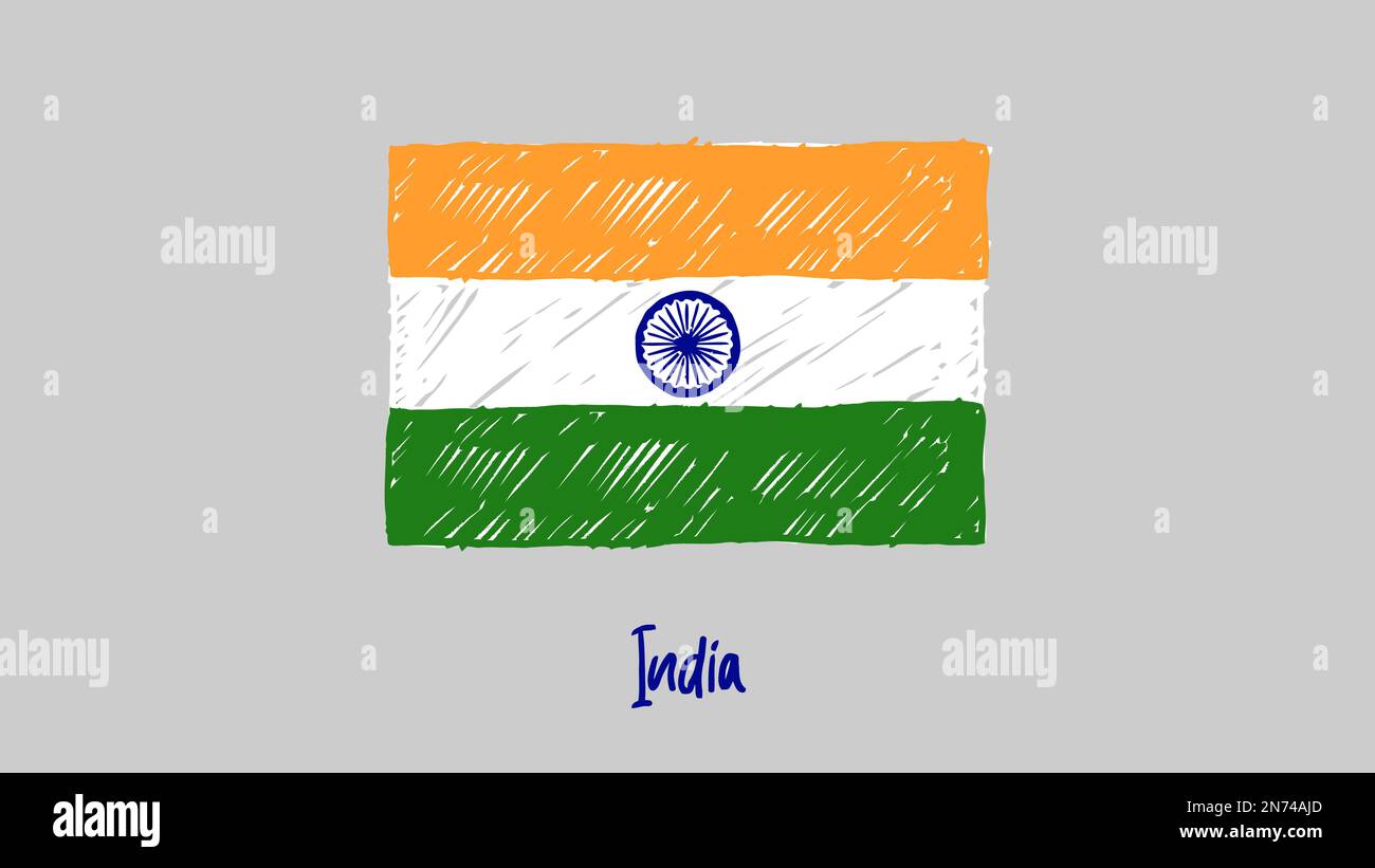 Flag Color Pencil Sketch Illustration Vector Stock Vector Image & Art ...