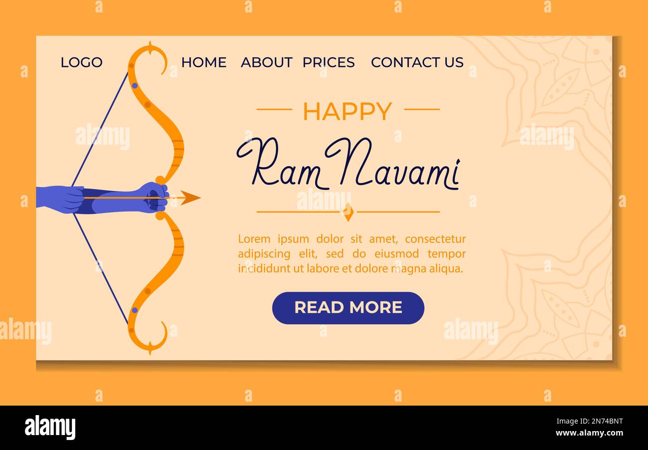 Ram Navami Landing Concept For Indian Holiday Design Concept Flat Style ...