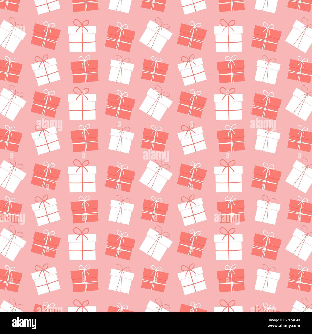 Pink Pattern For Package With Boxes. Valentine And Wedding Concept ...