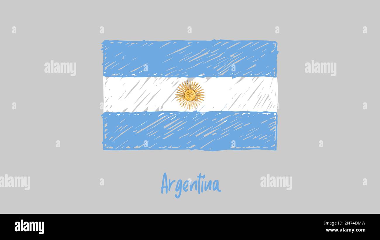 Flag Color Pencil Sketch Illustration Vector Stock Vector Image & Art ...