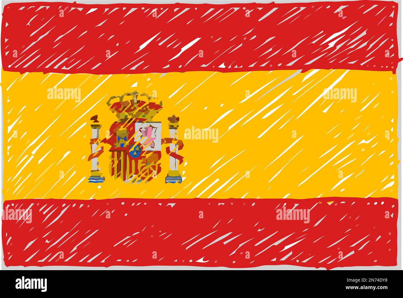 Flag Color Pencil Sketch Illustration Vector Stock Vector Image & Art ...