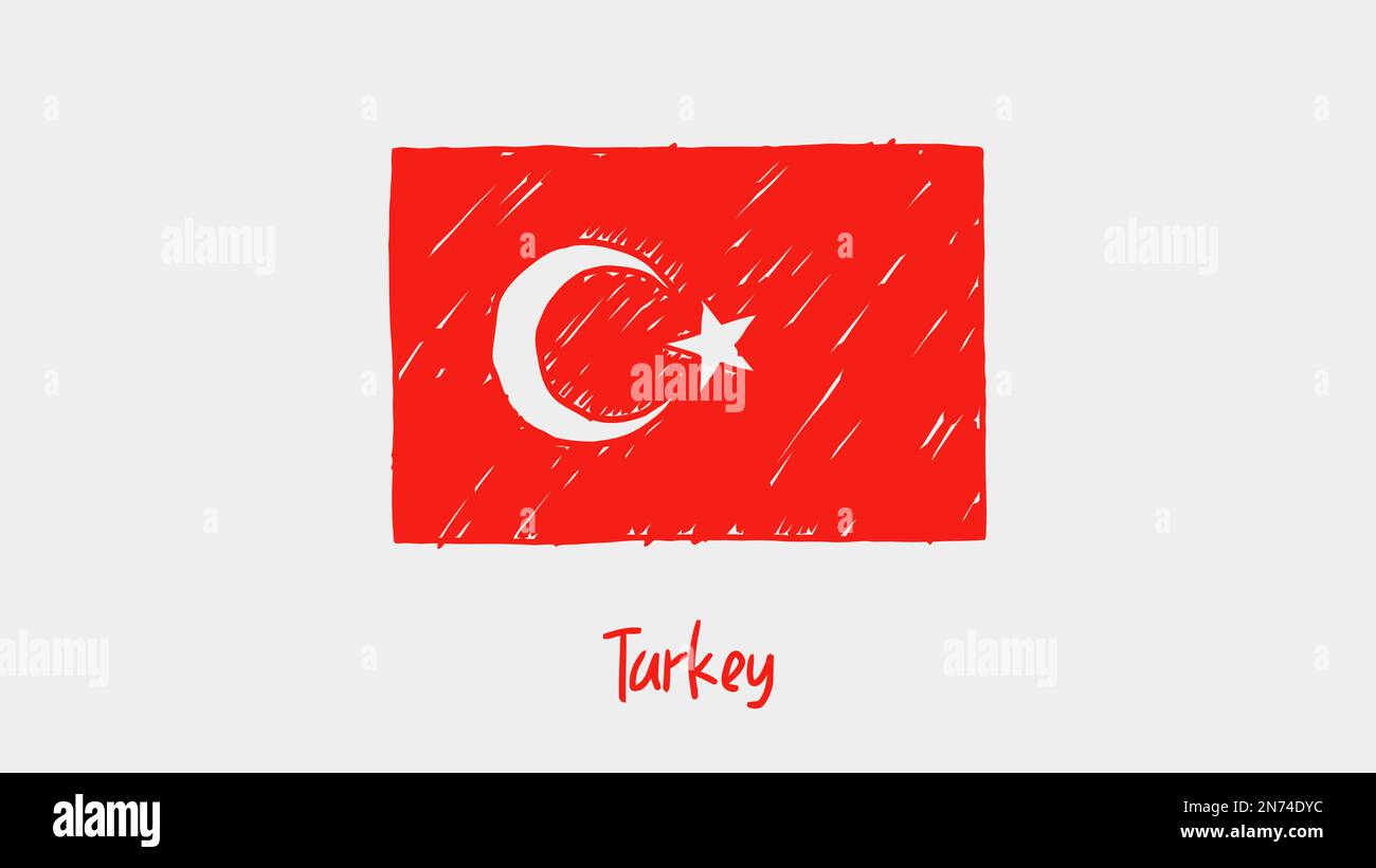 Flag Color Pencil Sketch Illustration Vector Stock Vector Image & Art ...