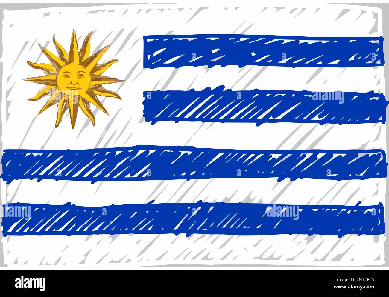 Flag Color Pencil Sketch Illustration Vector Stock Vector Image & Art ...