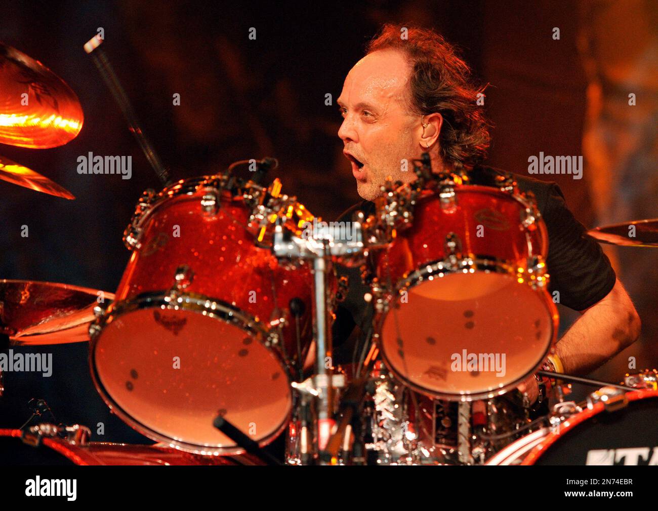 Lars Ulrich of Metallica performs on Day 3 of the 2013 Comic-Con ...