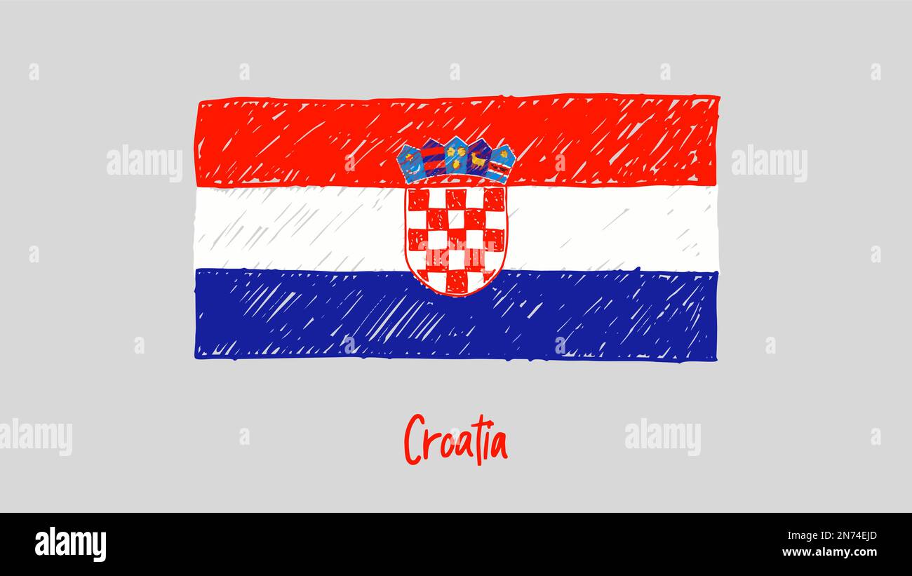 Flag Color Pencil Sketch Illustration Vector Stock Vector Image & Art ...