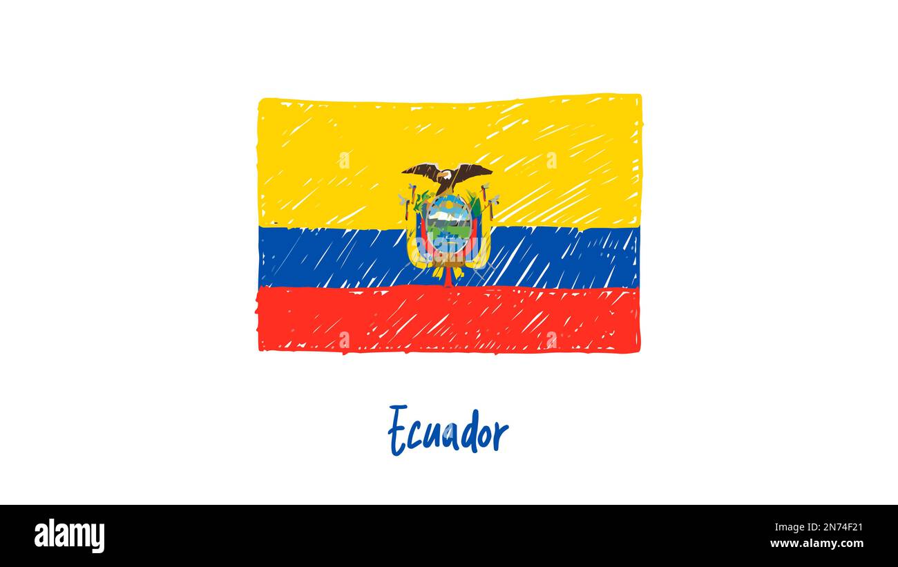 Flag Color Pencil Sketch Illustration Vector Stock Vector Image & Art ...