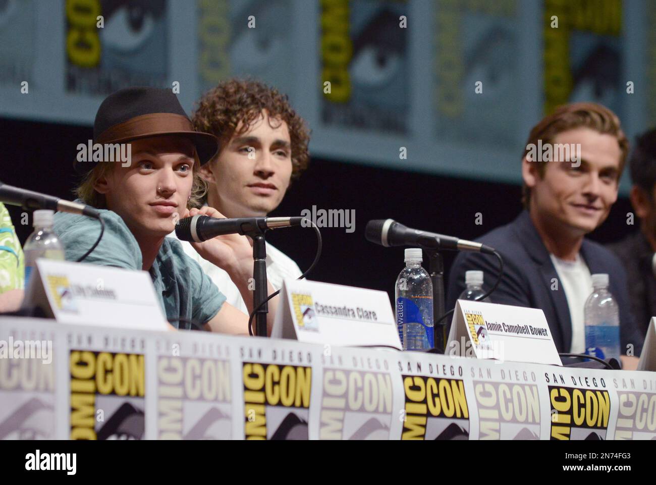 Jamie Campbell Bower, left, Robert Sheehan, center, and Kevin Zegers ...