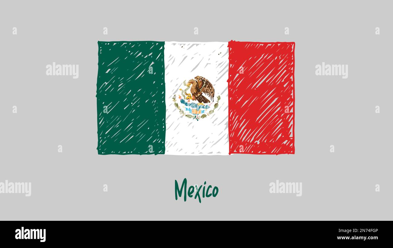 Flag Color Pencil Sketch Illustration Vector Stock Vector Image & Art ...