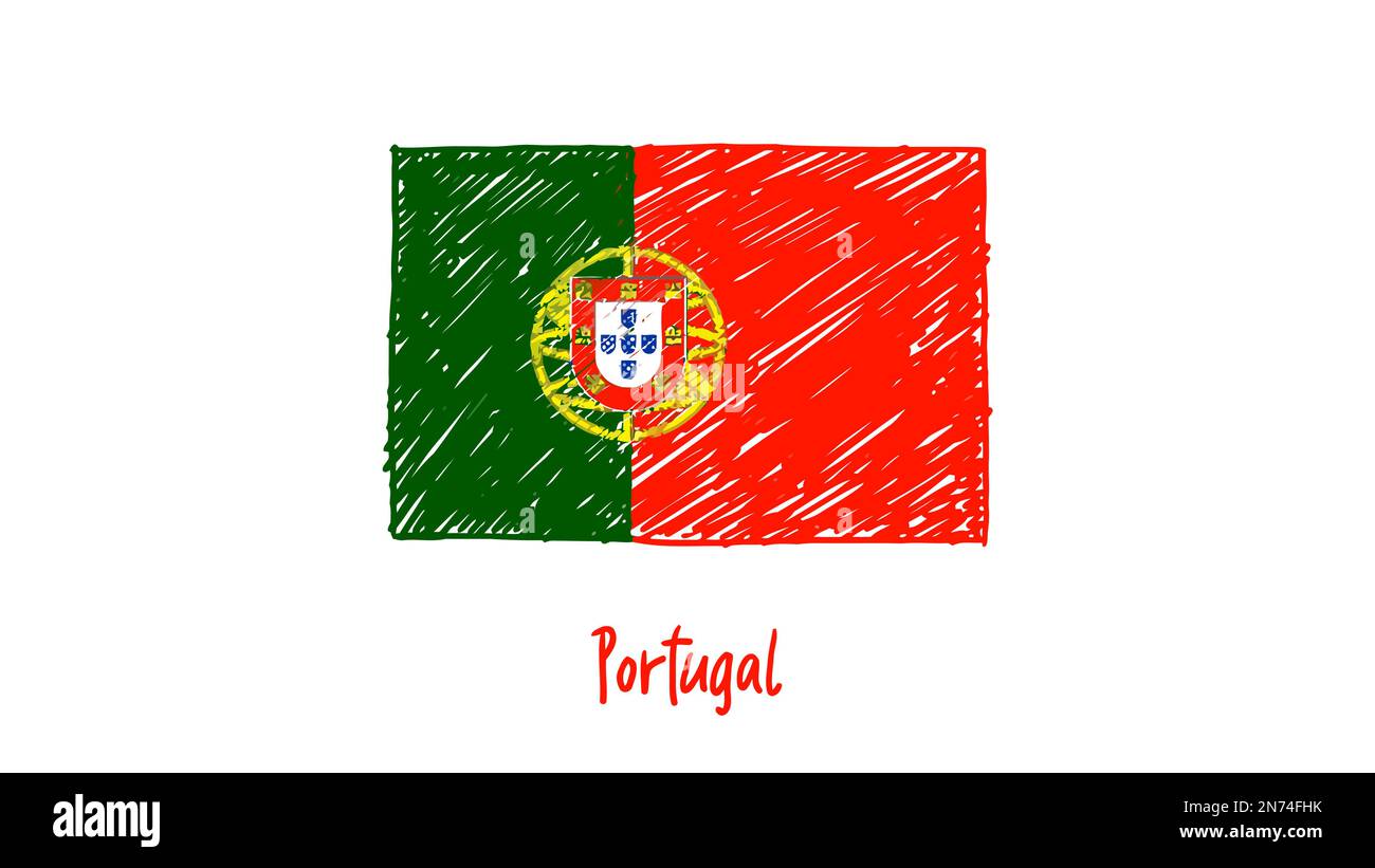 Flag Color Pencil Sketch Illustration Vector Stock Vector Image & Art ...
