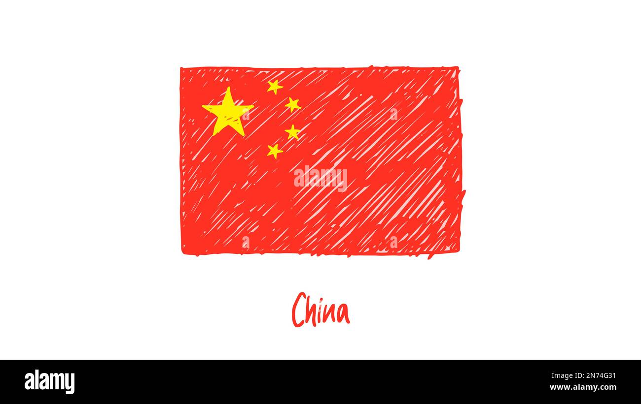 Flag Color Pencil Sketch Illustration Vector Stock Vector Image & Art ...