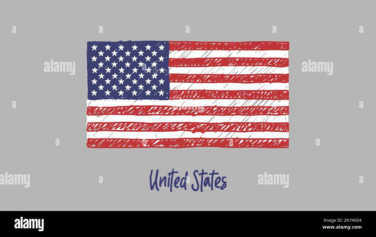 Flag Color Pencil Sketch Illustration Vector Stock Vector Image & Art ...