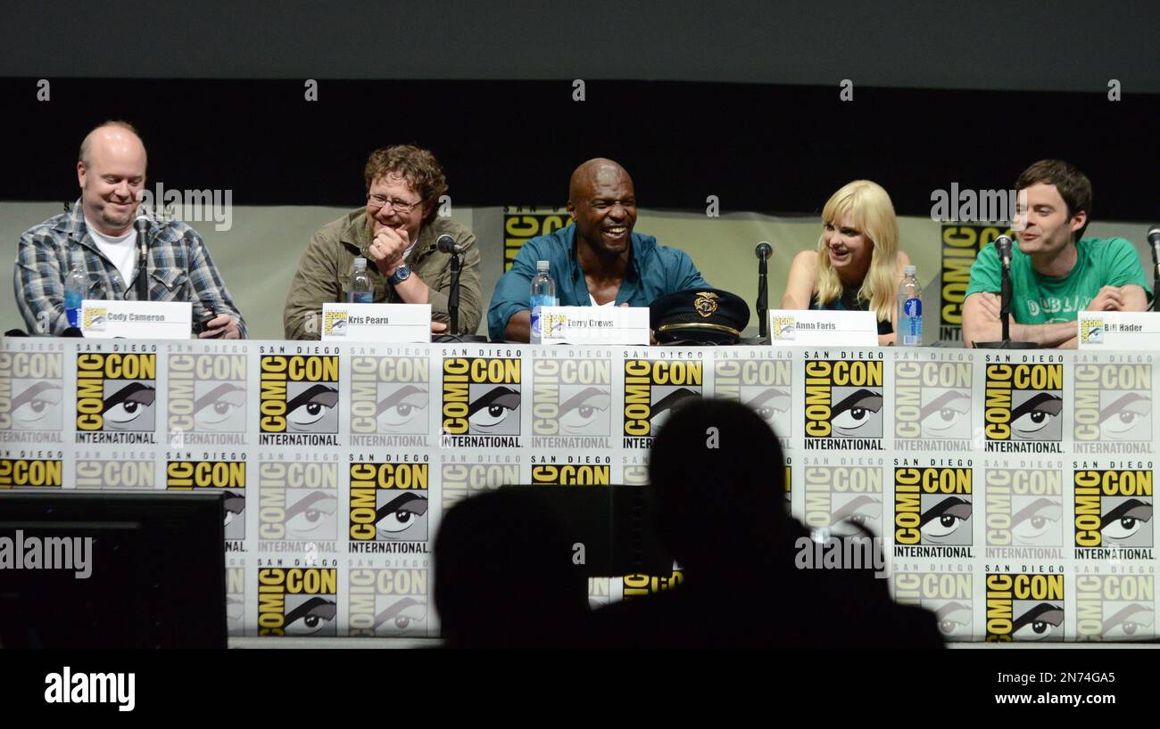 From left, Cody Cameron, Kris Pearn, Terry Crews, Anna Faris, and Bill ...