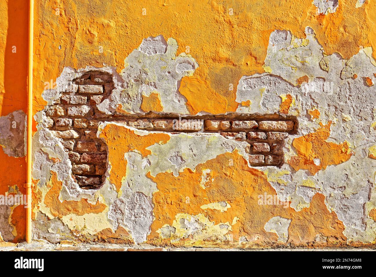 Peeling wall plaster the translucent bricks look like a key hi-res ...