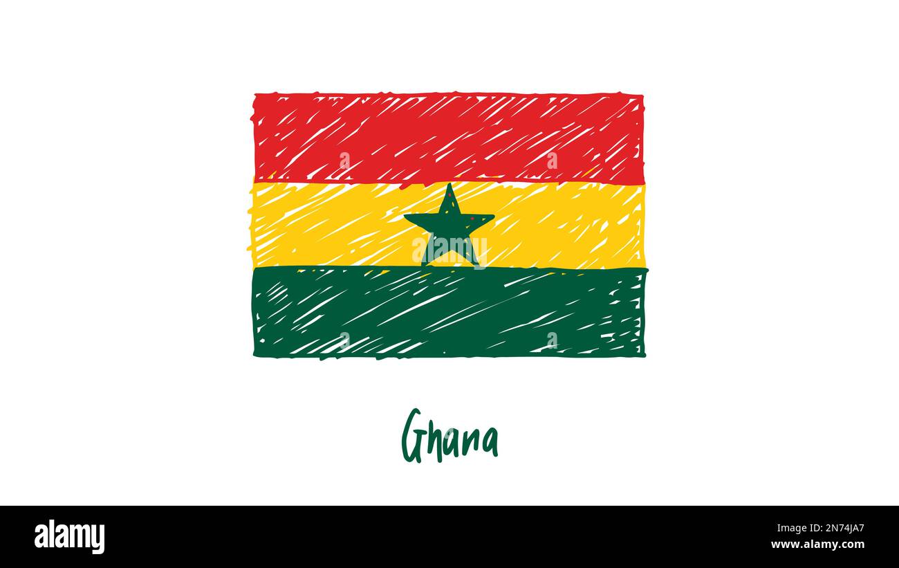 Flag Color Pencil Sketch Illustration Vector Stock Vector Image & Art ...