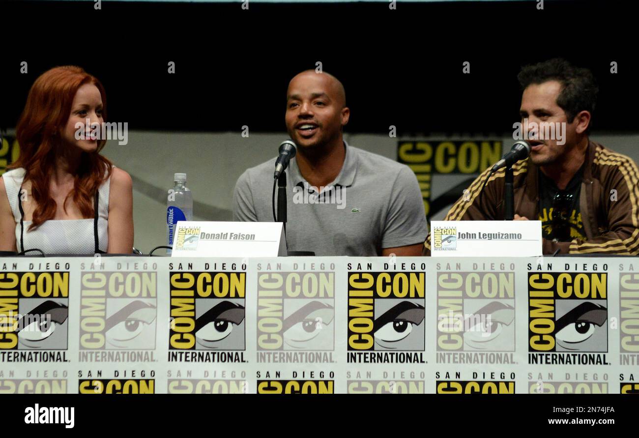From left, Christopher Mintz-Plasse, Lindy Booth and Donald Faison ...