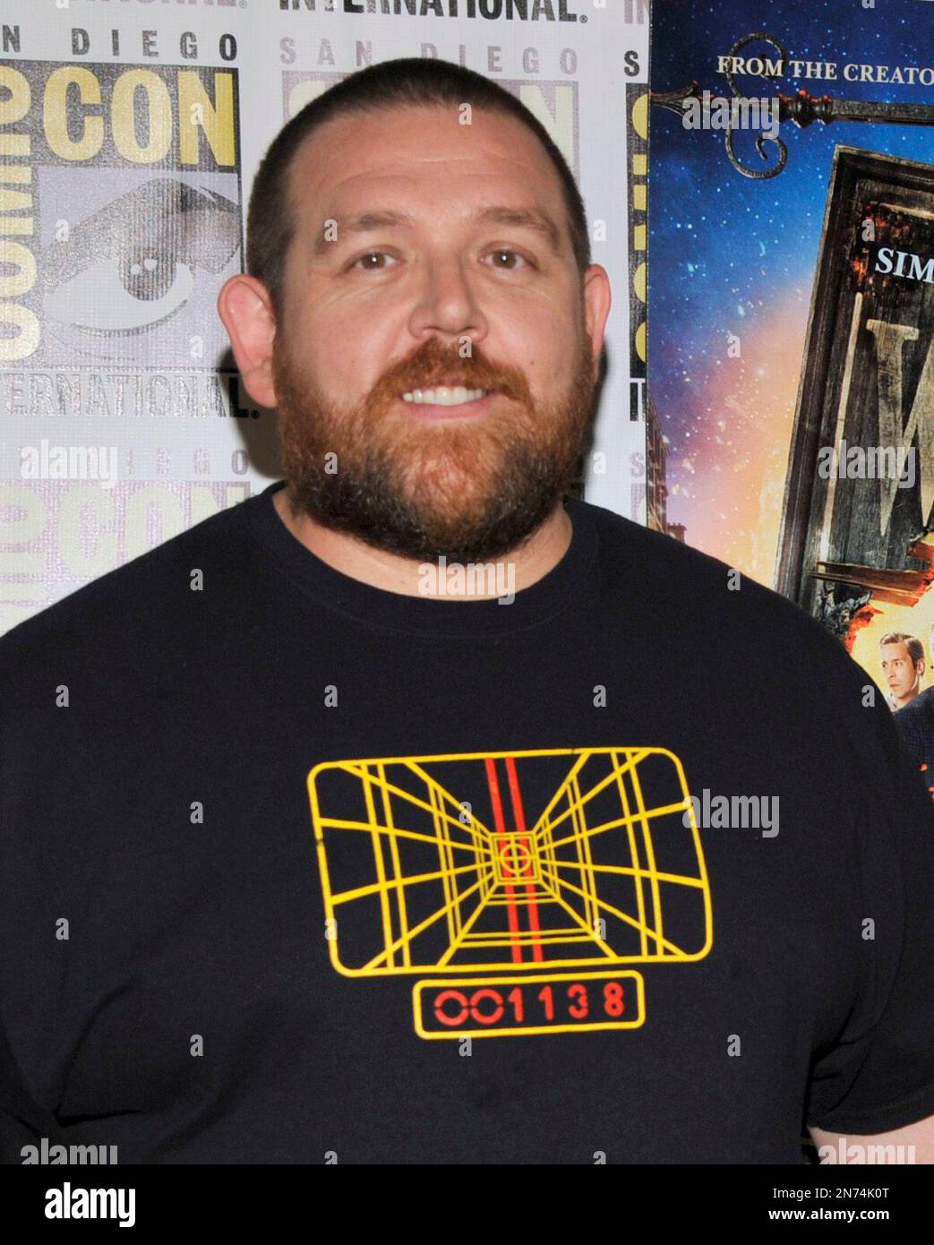 Nick Frost attends "The World's End" press line on Day 3 of Comic-Con ...