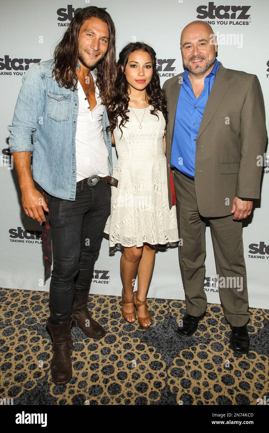 (L-R) Actors Zach McGowan, Jessica Parket Kennedy, and Mark Ryan attend ...
