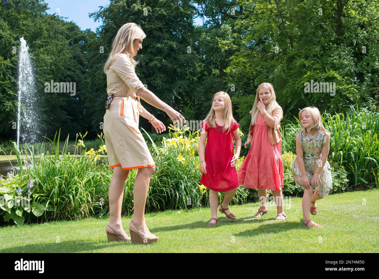 Netherlands' Queen Maxima, left and her daughters Princess Alexia ...
