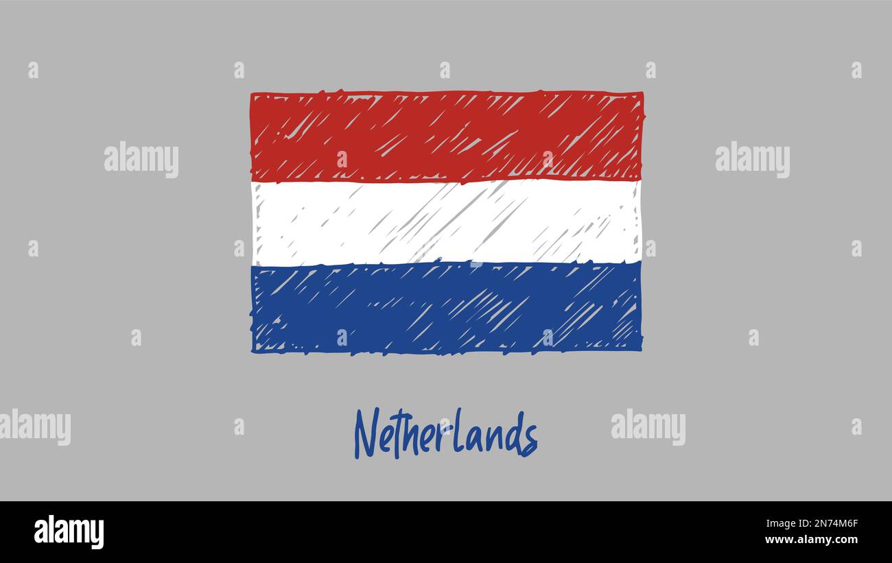 Flag Color Pencil Sketch Illustration Vector Stock Vector Image & Art ...