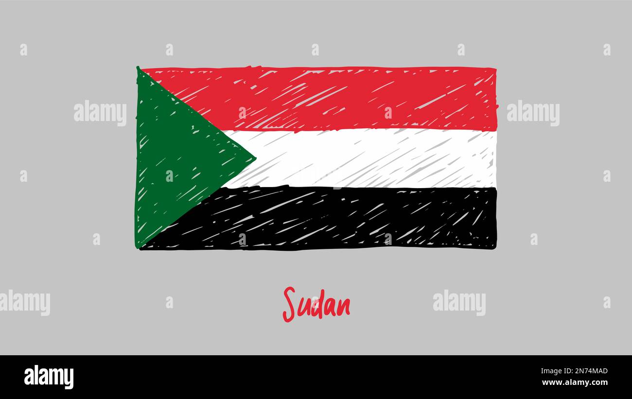 Flag Color Pencil Sketch Illustration Vector Stock Vector Image & Art ...