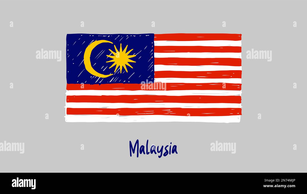 Flag Color Pencil Sketch Illustration Vector Stock Vector Image & Art ...