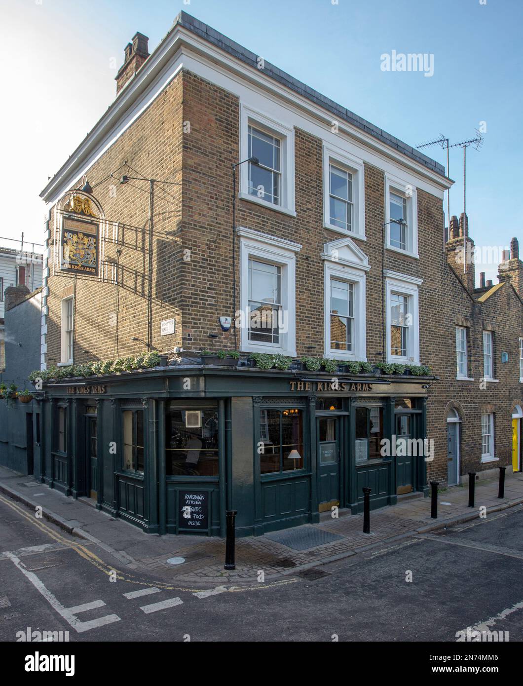 Exterior of The Kings Arms pub in Roupell Street ,London , United ...