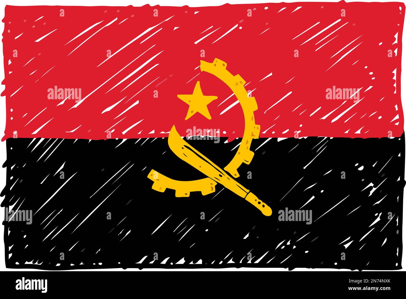Flag Color Pencil Sketch Illustration Vector Stock Vector Image & Art ...