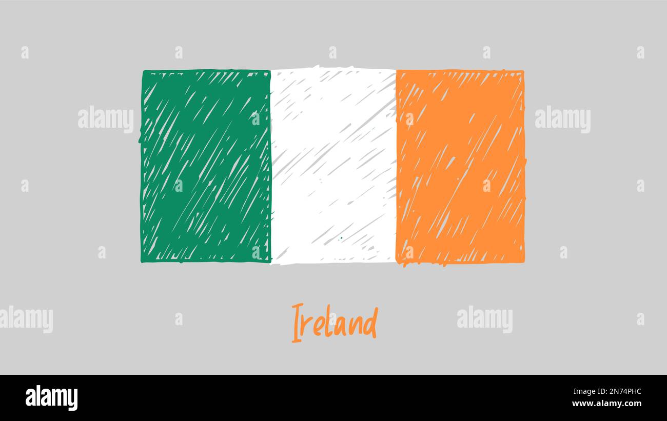 Flag Color Pencil Sketch Illustration Vector Stock Vector Image & Art ...