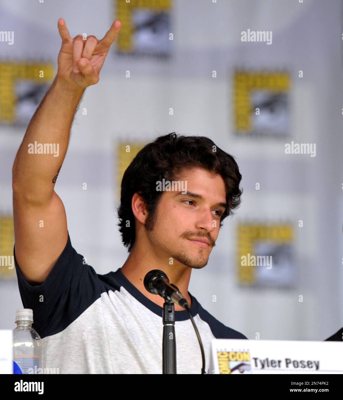 Tyler Posey speaks during the "Teen Wolf" panel at the San Diego ...