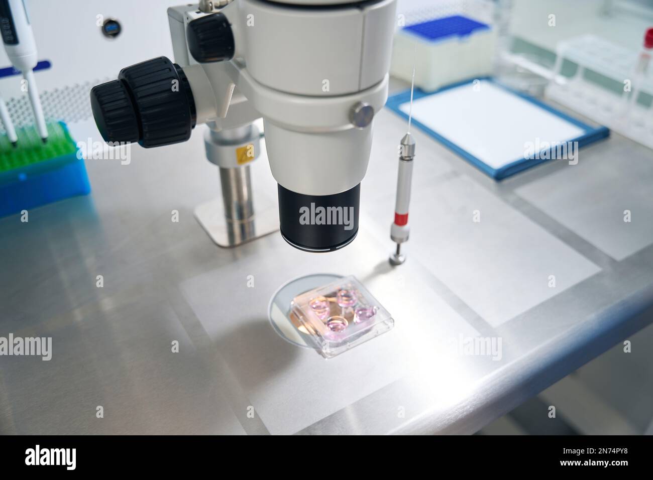 Laboratory devices for the procedure of artificial insemination Stock ...