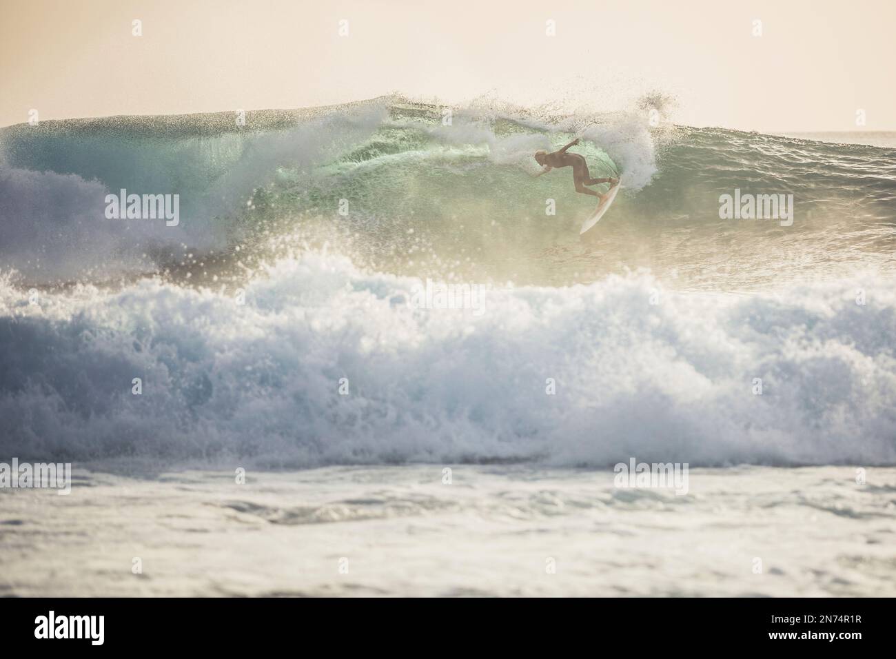 Surf session in West Africa, Cape Verde, Santiago Island, Taraffal ...