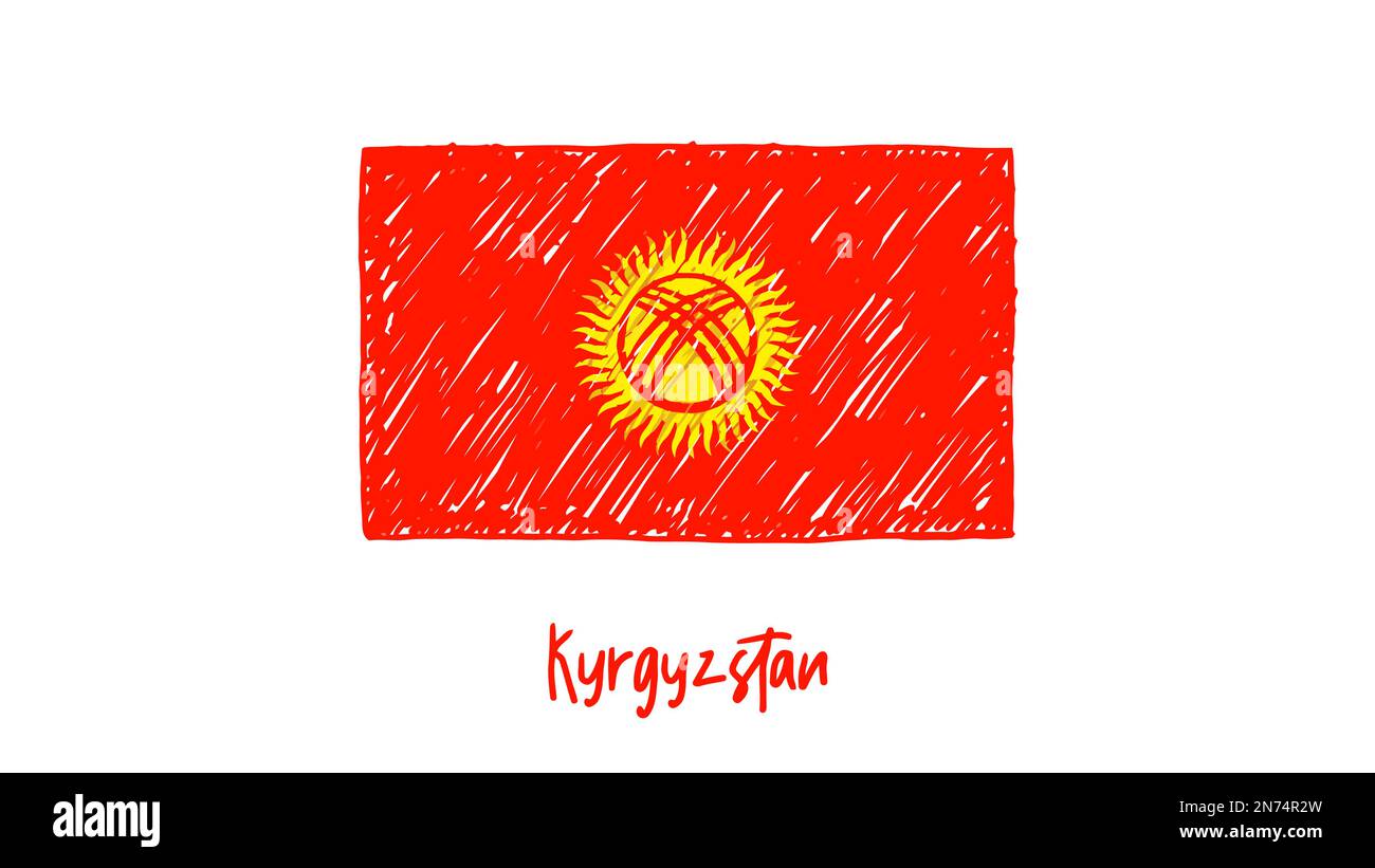 Flag Color Pencil Sketch Illustration Vector Stock Vector Image & Art ...