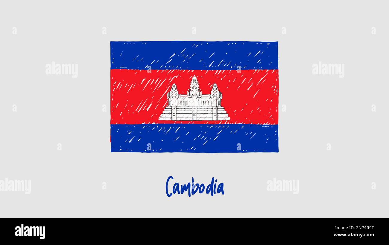 Flag Color Pencil Sketch Illustration Vector Stock Vector Image & Art ...