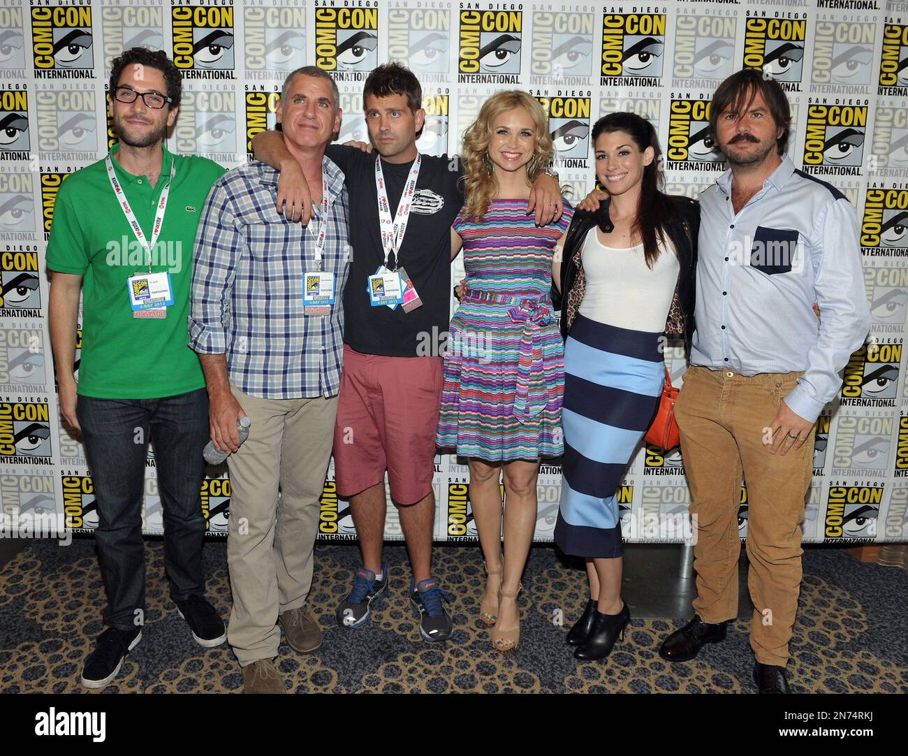 From left, producers Eli Jorne, David Zuckerman, Reed Agnew and cast ...
