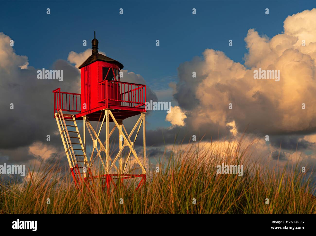 Cross light, island Borkum Stock Photo - Alamy