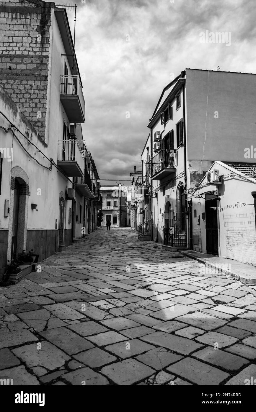 Old Small Town Black And White