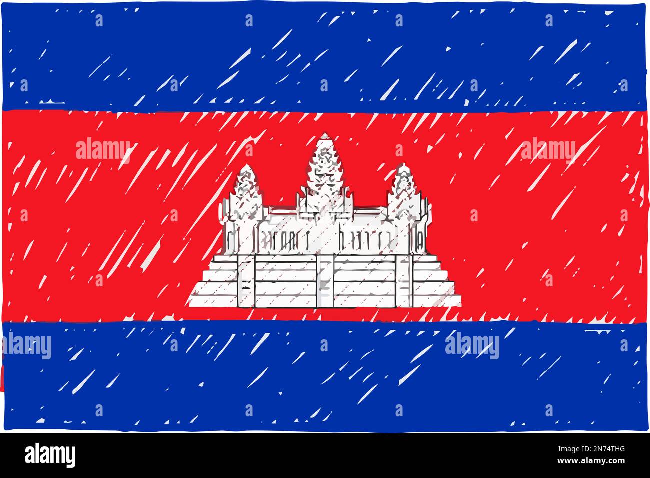 Flag Color Pencil Sketch Illustration Vector Stock Vector Image & Art ...