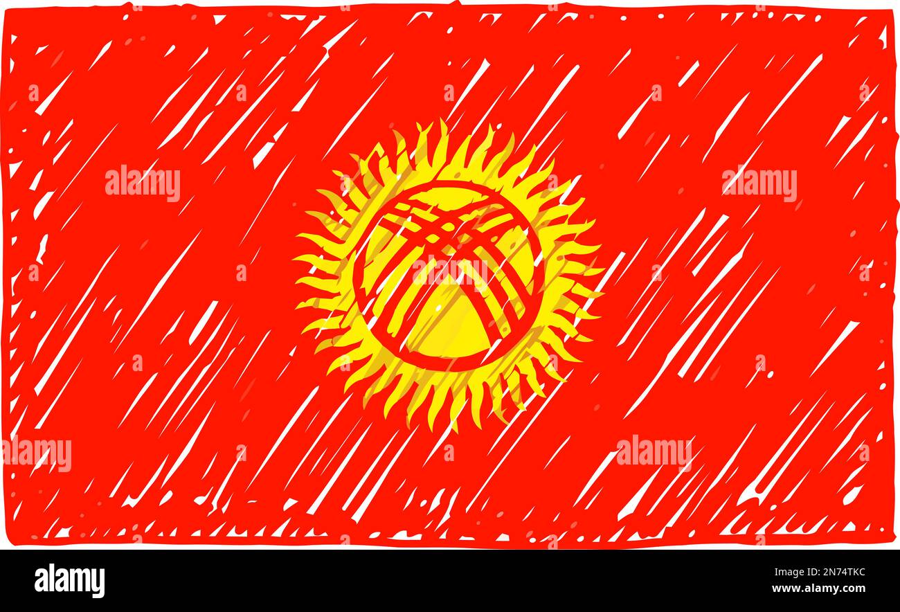 Flag Color Pencil Sketch Illustration Vector Stock Vector Image & Art ...