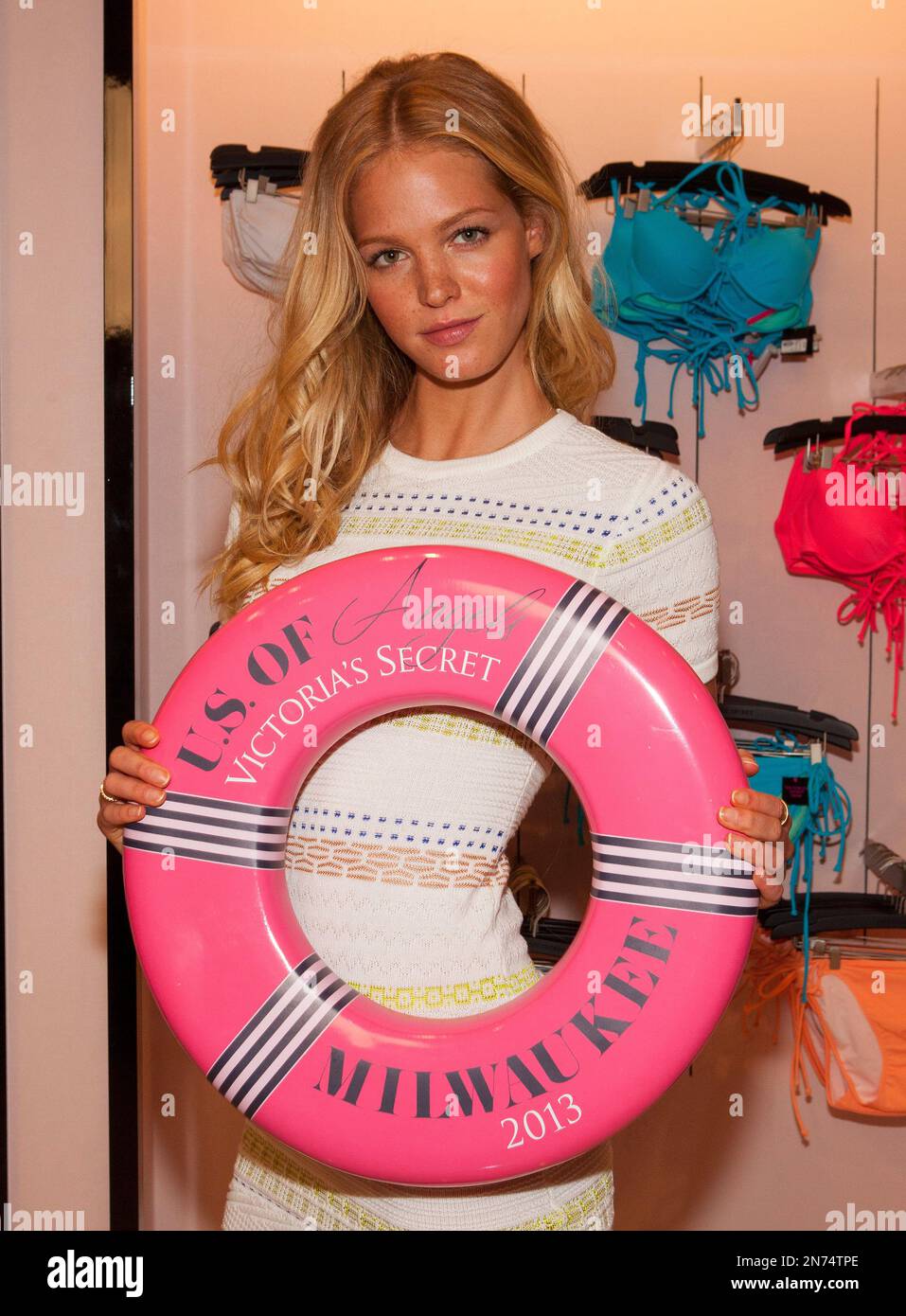 Victoria’s Secret Angel Erin Heatherton poses at the first ever U.S. of ...
