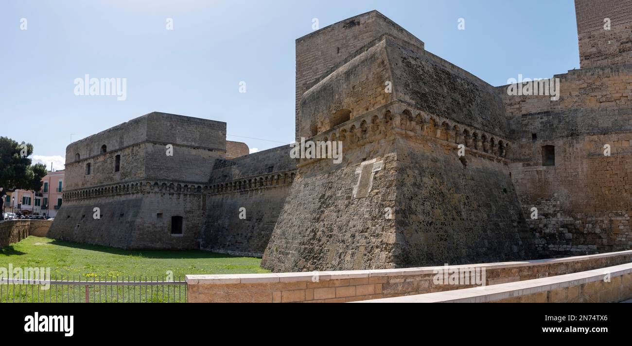 Medieval Swebian castle in downtown Bari, Southern Italy Stock Photo ...