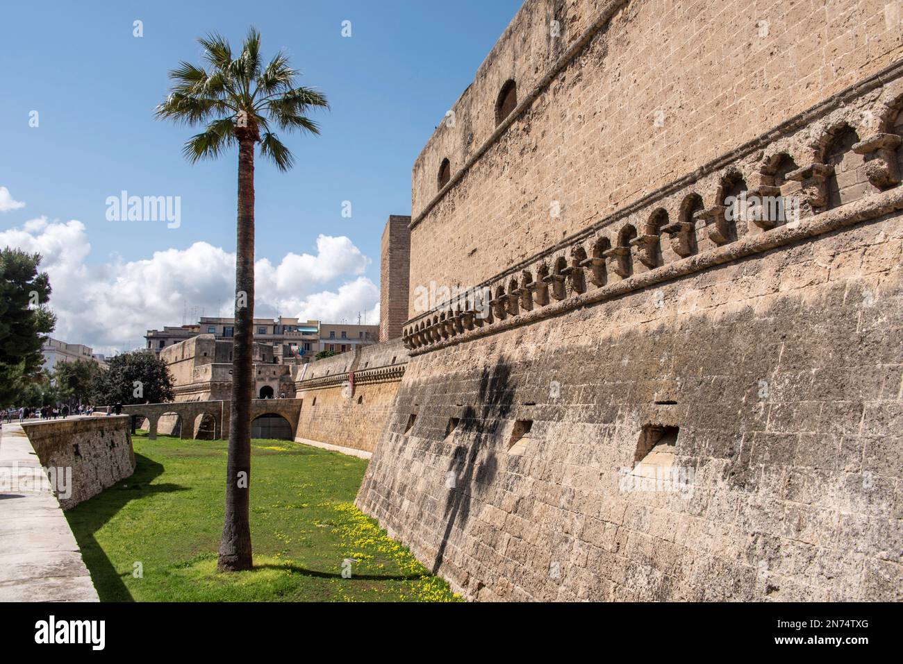 Medieval Swebian castle in downtown Bari, Southern Italy Stock Photo ...