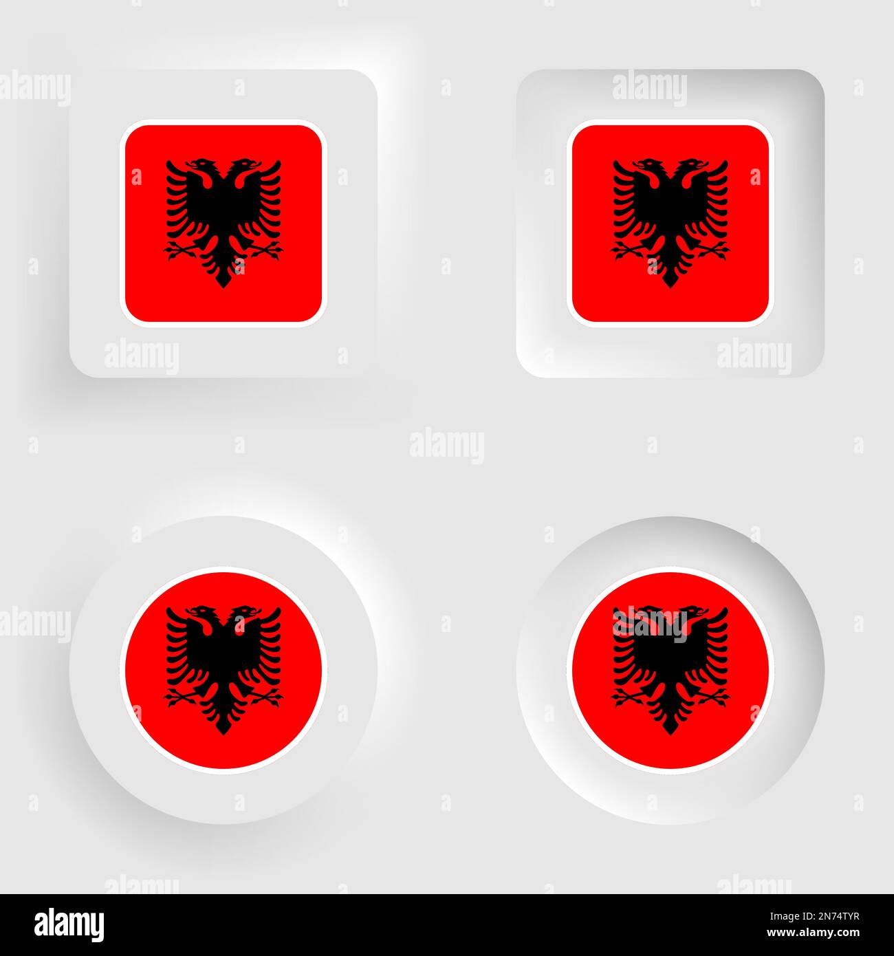 Albanian flag and map in vector hi-res stock photography and images - Alamy
