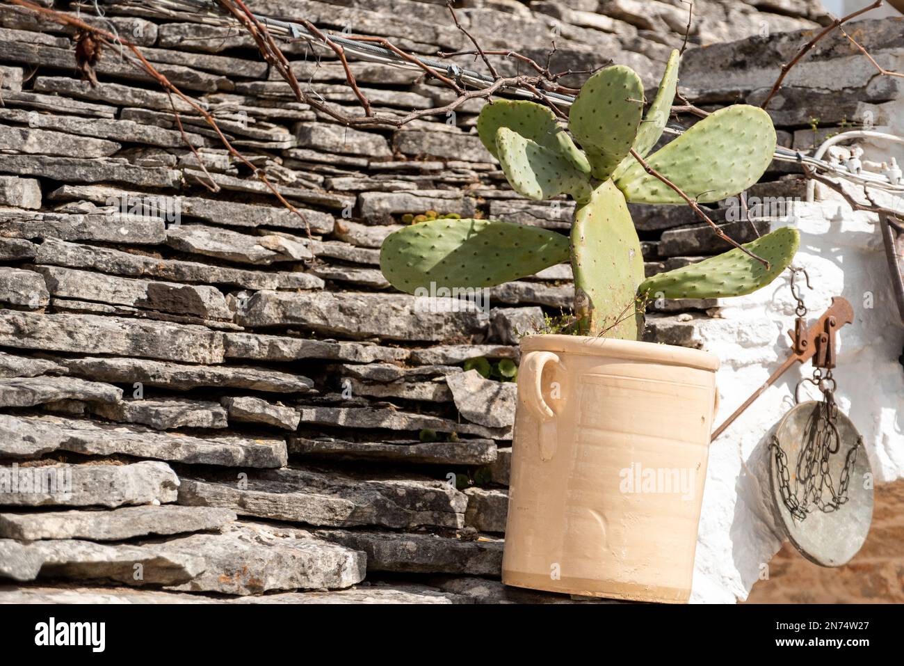 Typical pilled stone roof of a trullo in alberobello hi-res stock ...