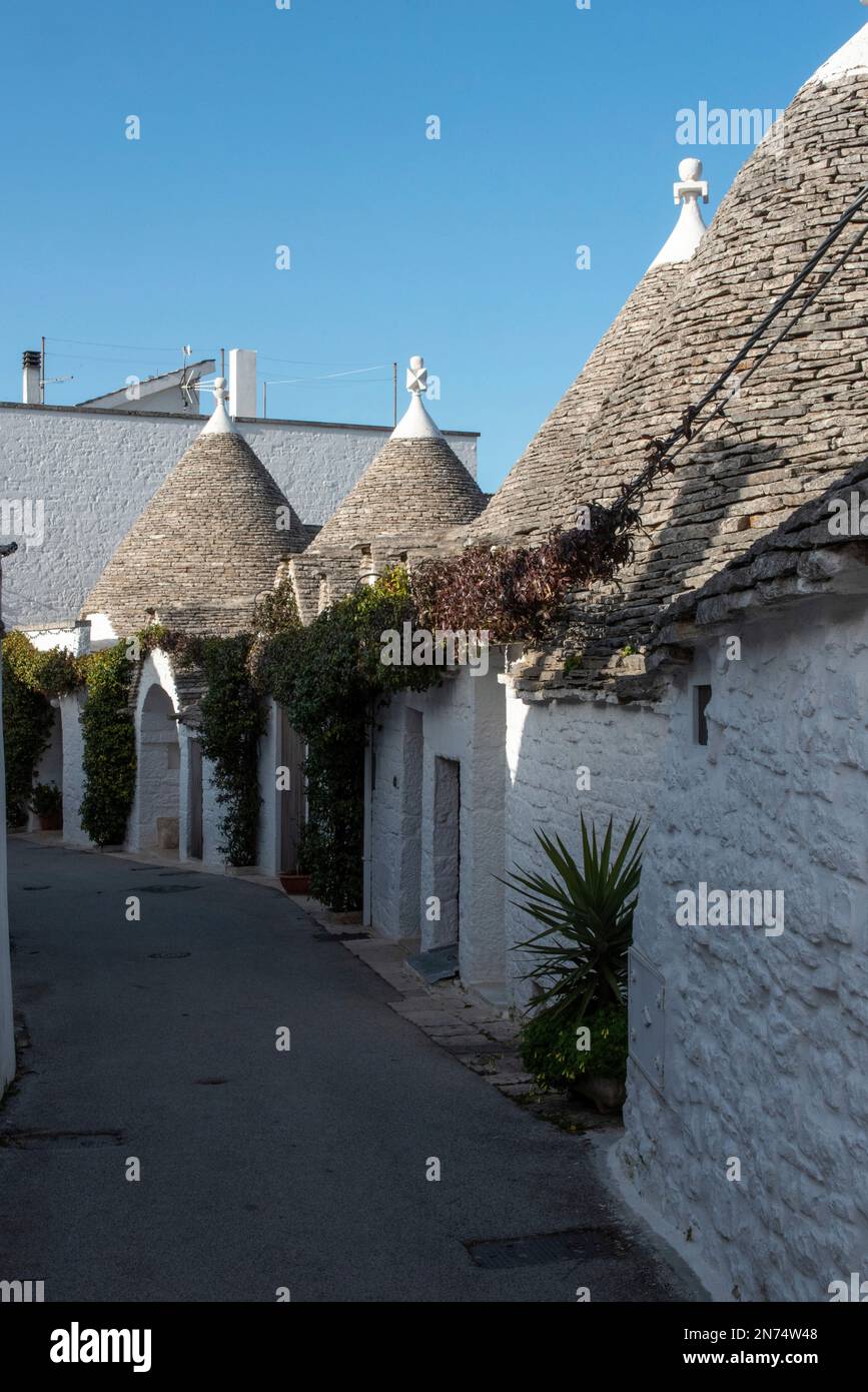 Iconic residential houses in the historic trulli district in ...