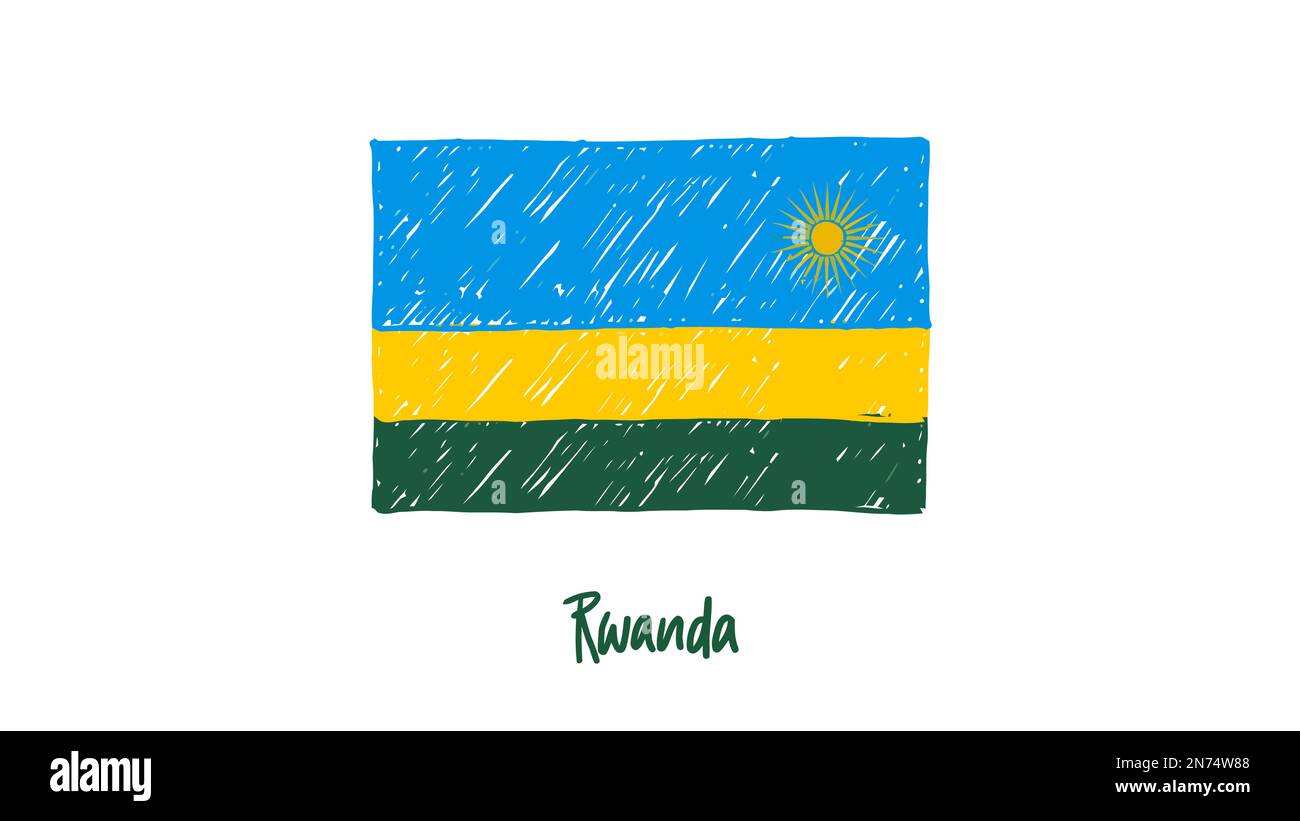 Flag Color Pencil Sketch Illustration Vector Stock Vector Image & Art ...