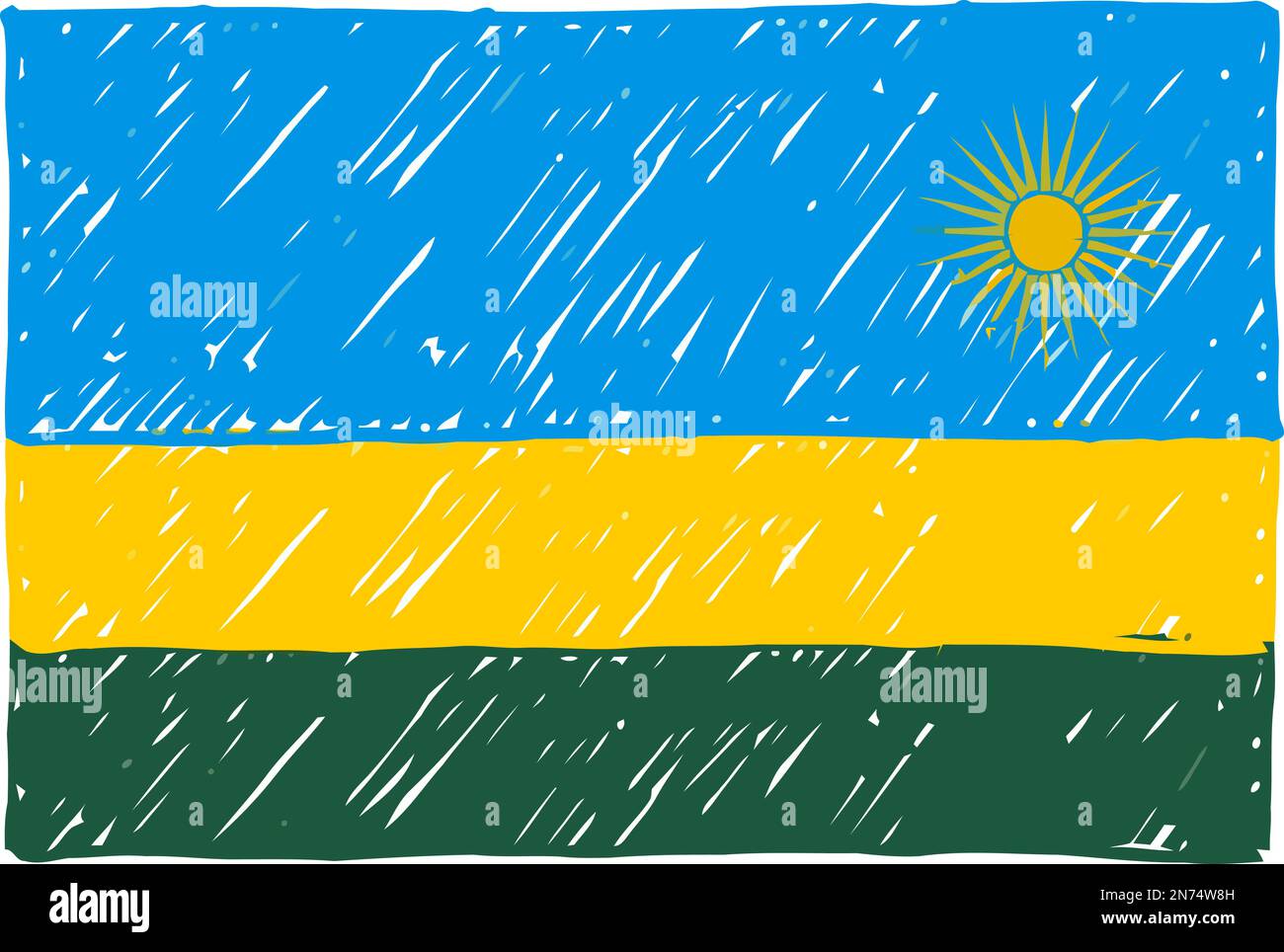 Flag Color Pencil Sketch Illustration Vector Stock Vector Image & Art ...