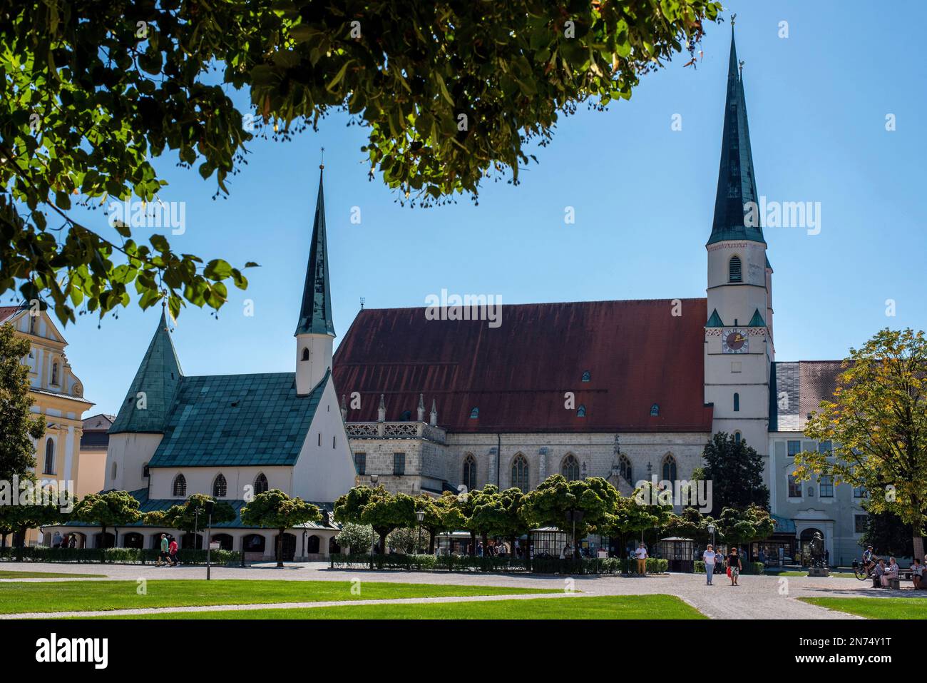 Small main Church of the Pilgrimage Site in Altoetting in Bavaria ...