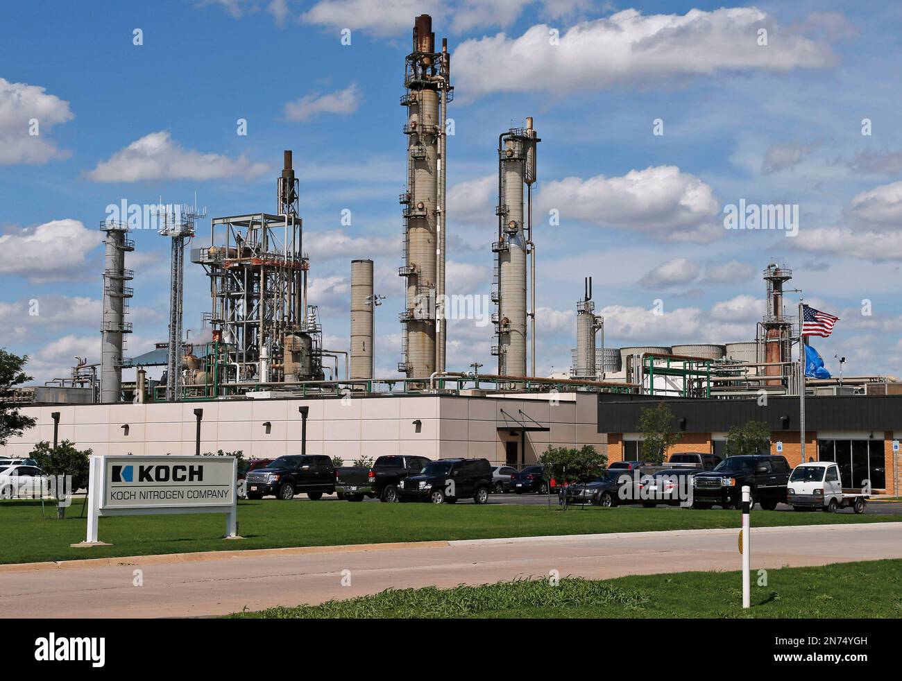 This June 6, 2013 photo shows the Koch Nitrogen Company in Enid, Okla ...