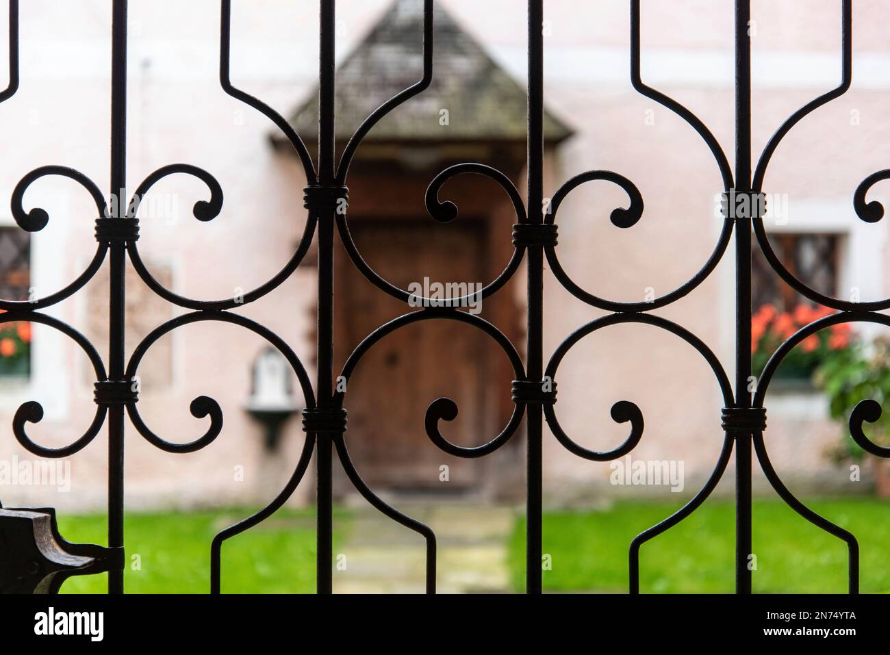 An old Fence cordoning the frontcourt of abandoned Monastery ...