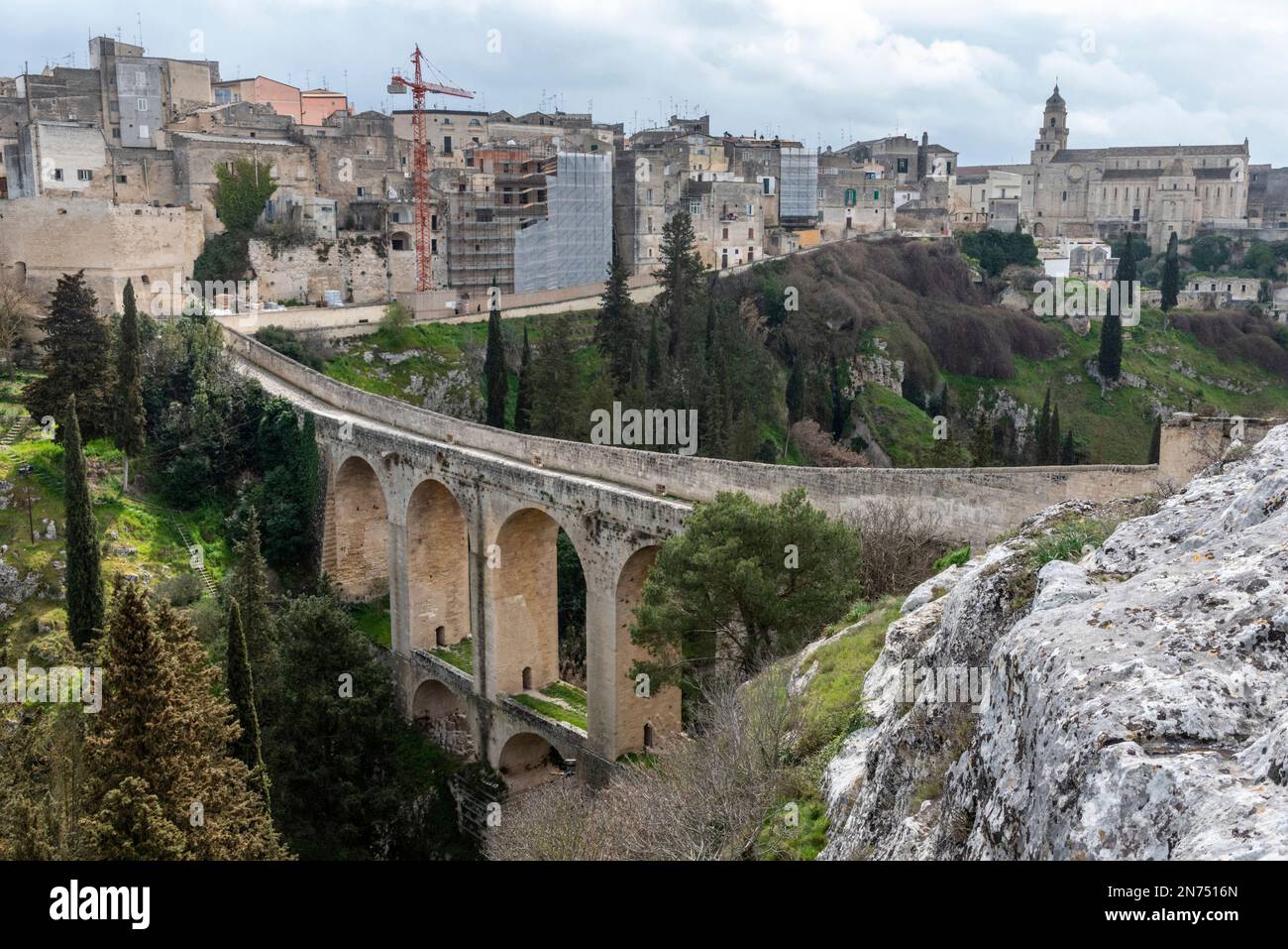 The famous aqueduct bridge from roman times in gravina hi-res stock photography and images - Alamy